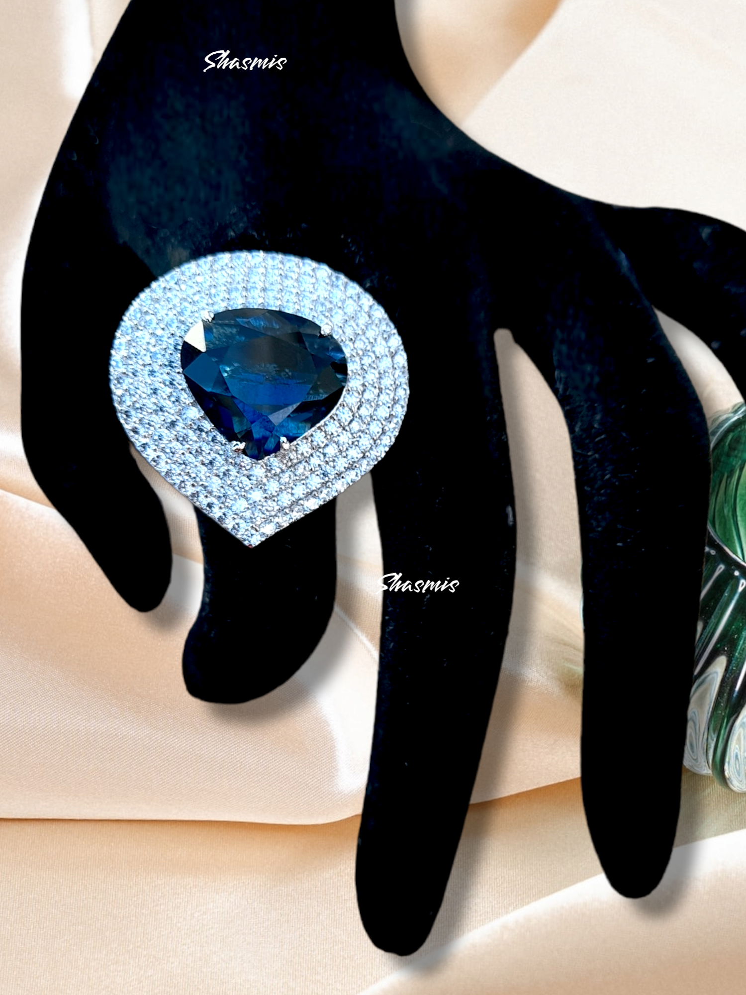 Big Blue Color Diamond Ring – Shasmis